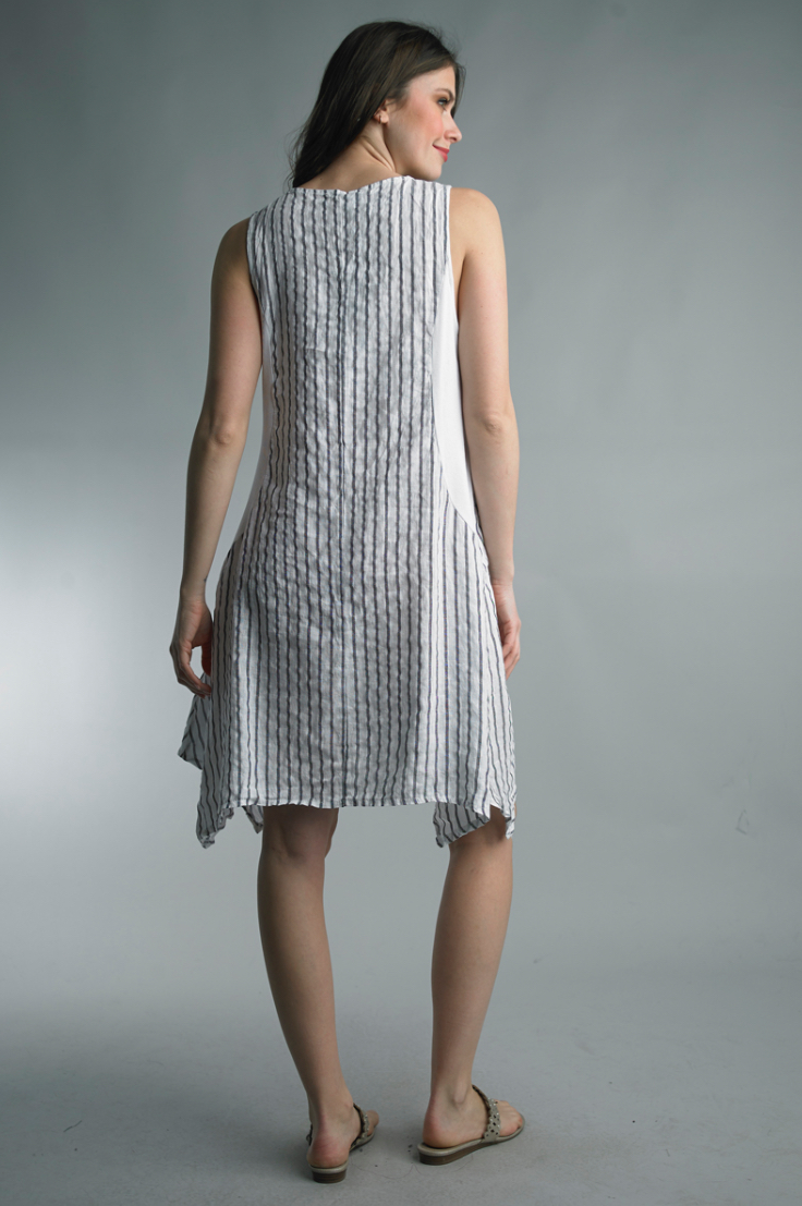 Tempo Paris Stripe Short Dress - Voluptuary Boutique